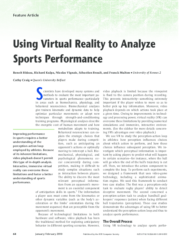 (PDF) Virtual reality, a serious game for understanding performance and ...