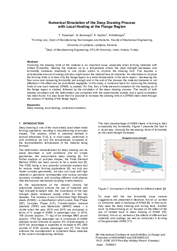 (PDF) Numerical Simulation of the Deep Drawing Process with Local ...