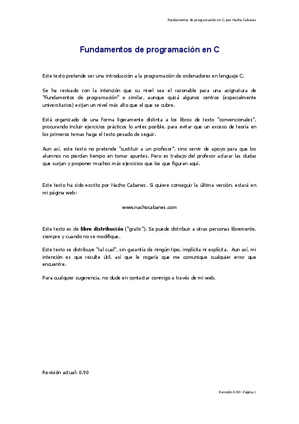 (PDF) Fundamentos de programación en C