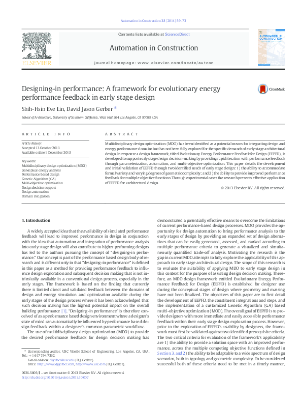 (PDF) Designing-in performance: A framework for evolutionary energy ...