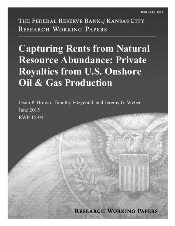 (PDF) Capturing Rents from Natural Resource Abundance: Private ...