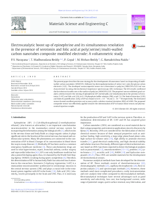 (PDF) Electrocatalytic boost up of epinephrine and its simultaneous ...