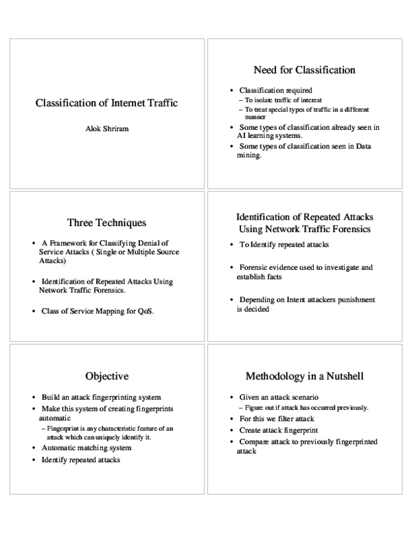 (PDF) Need for Classification • Classification required Classification ...