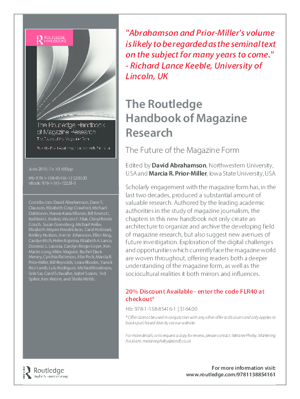 (PDF) The Routledge Handbook of Magazine Research: The Future of the ...