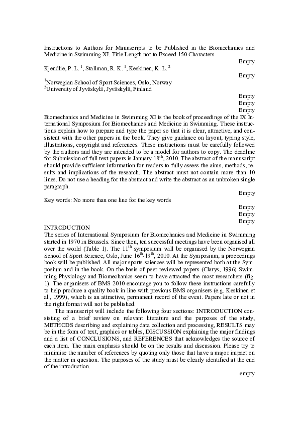 (PDF) Instructions to Authors for Manuscripts to be Published in the ...