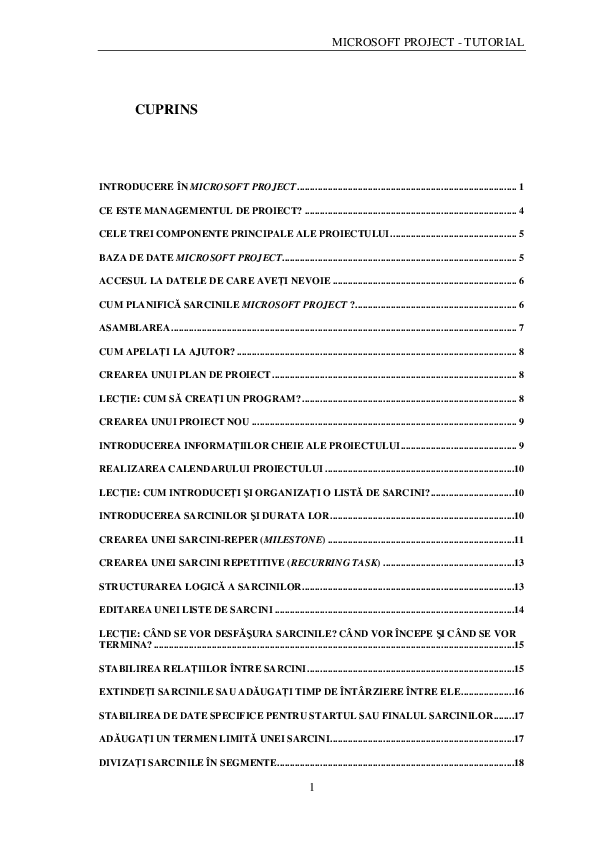 (PDF) Microsoft Project Tutorial