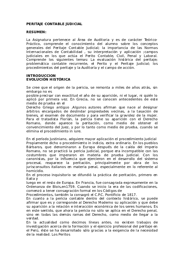 (DOC) PERITAJE CONTABLE