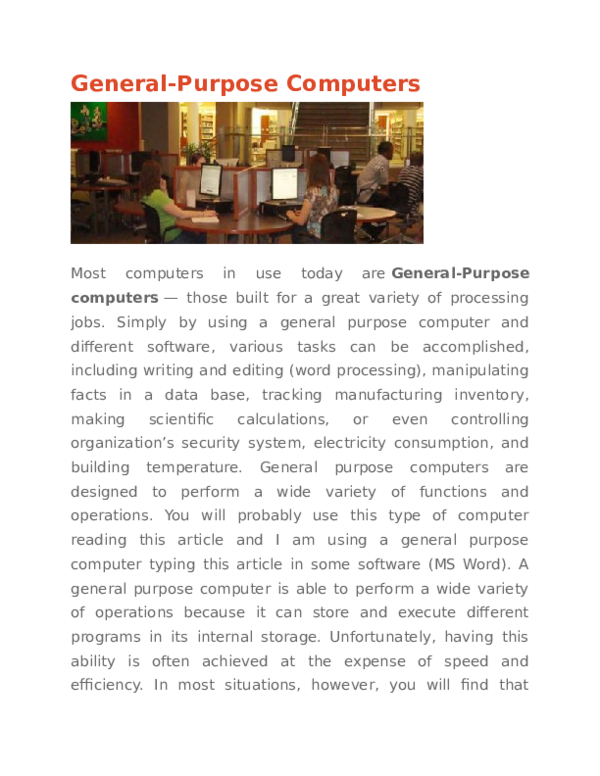 (DOC) General-Purpose Computers