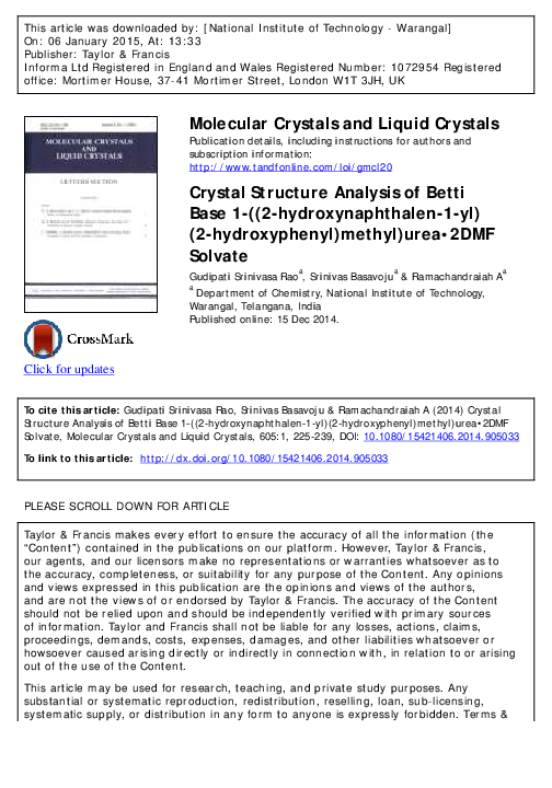 (PDF) Crystal Structure Analysis of Betti Base 1-((2-hydroxynaphthalen ...