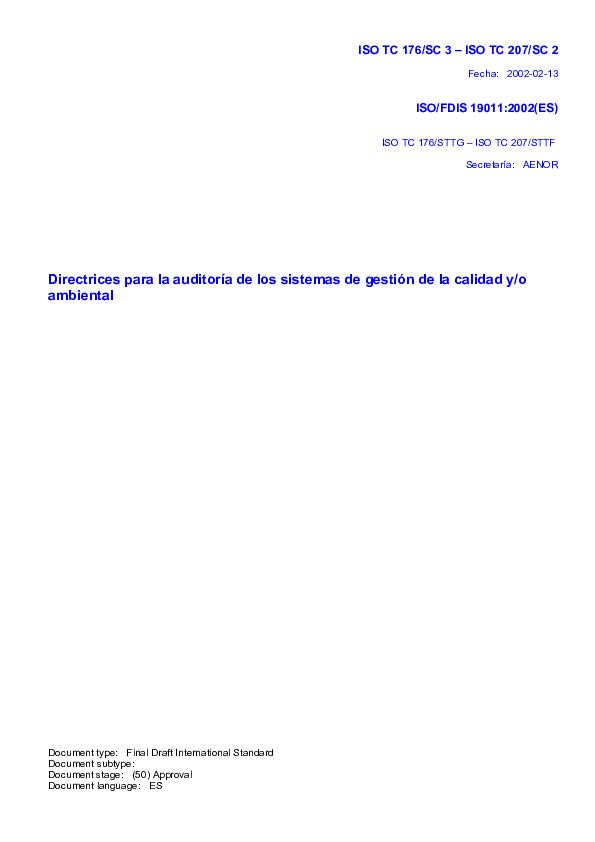 (PDF) ISO TC 176/SC 3 – ISO TC 207/SC 2 Directrices para la auditoría ...