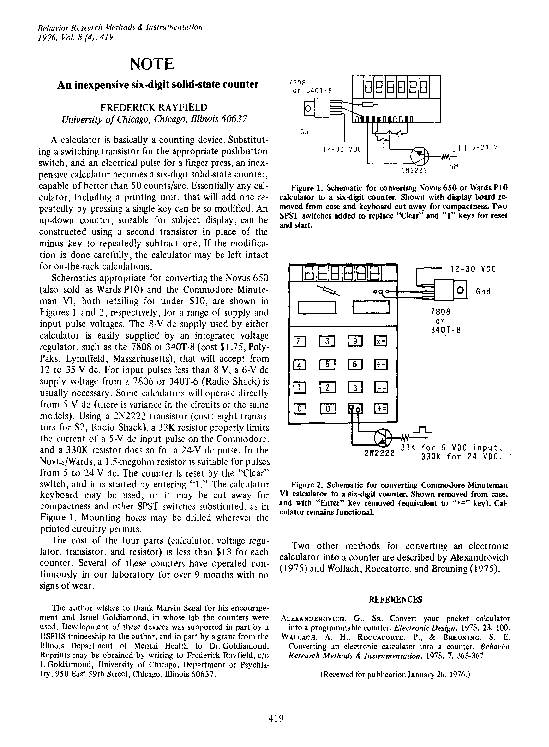 (PDF) An Inexpensive 6-Digit Solid-State Counter