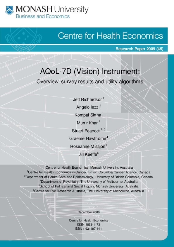 (PDF) AQoL-7D (Vision) Instrument