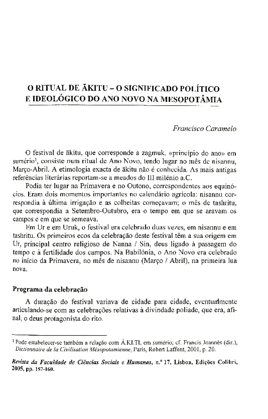 (PDF) O ritual de Akitu - o significado político e ideológico do Ano ...