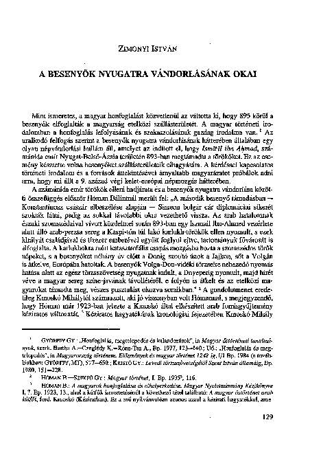 (PDF) A besenyők nyugatra vándorlásának okai (ON THE WESTWARD MIGRATION ...