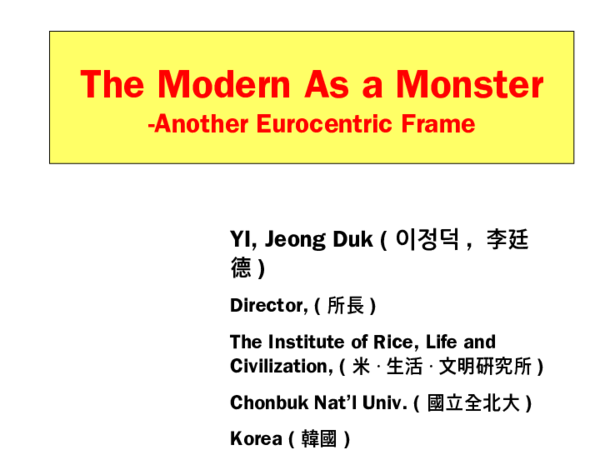 (PPT) The Modern as a Monster