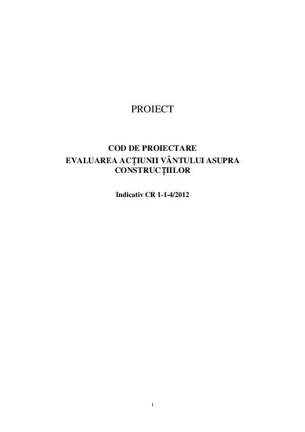 (PDF) PROIECT COD DE PROIECTARE EVALUAREA ACŢIUNII VÂNTULUI ASUPRA CONSTRUCŢIILOR
