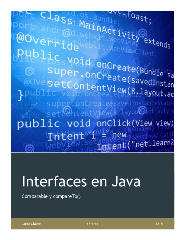 (PDF) Interfases en Java