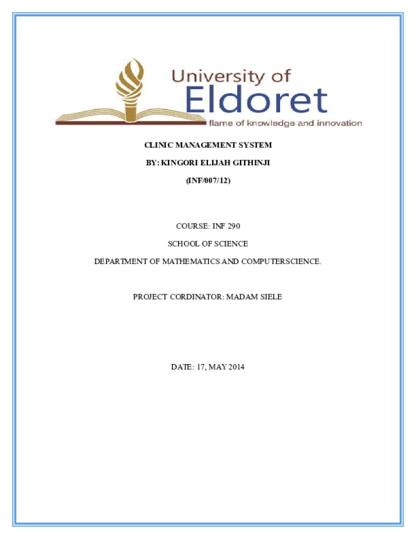 DOC CLINICAL MANAGEMENT SYSTEM PROJECT DOCUMENTATION Elijah doc-clinical-management-system-project-documentation-elijah