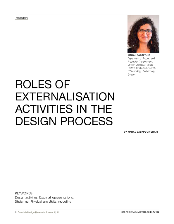 (PDF) Roles of externalisation activities in the design process