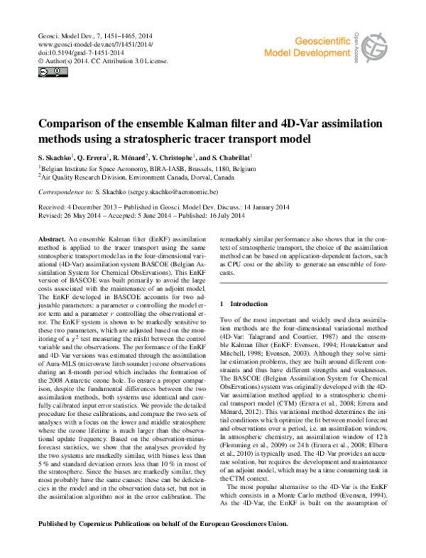 (PDF) A case study of excessive subtropical transport in the stratosphere of a data assimilation ...