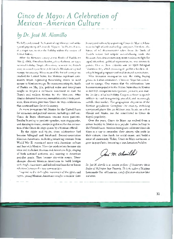 (PDF) Celebrate Cinco de Mayo: A Celebration of Mexican American Culture