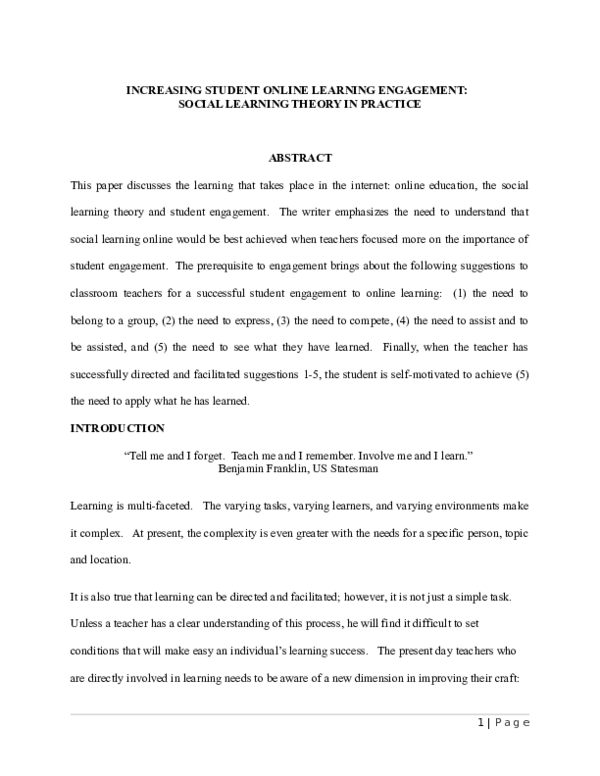 application of learning theories in classroom teaching pdf