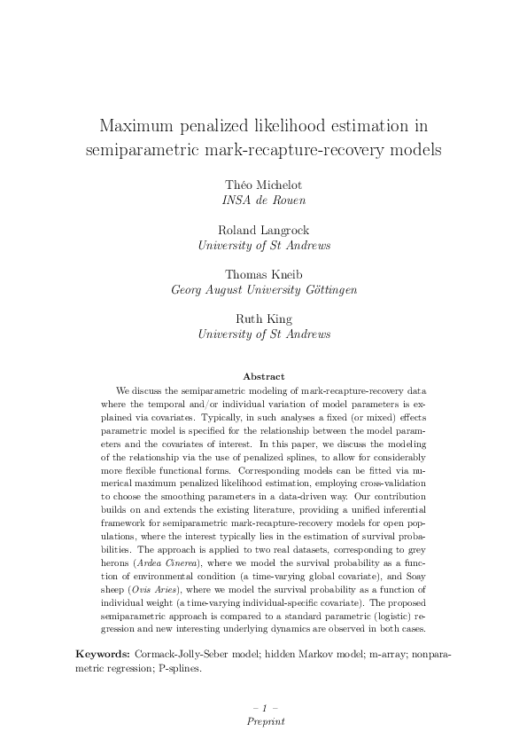 Maximum Penalized Likelihood Estimation In Semiparametric Mark