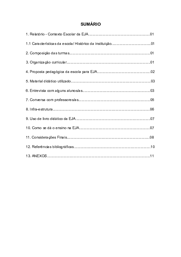 (DOC) SUMARIO relatorio eja OK