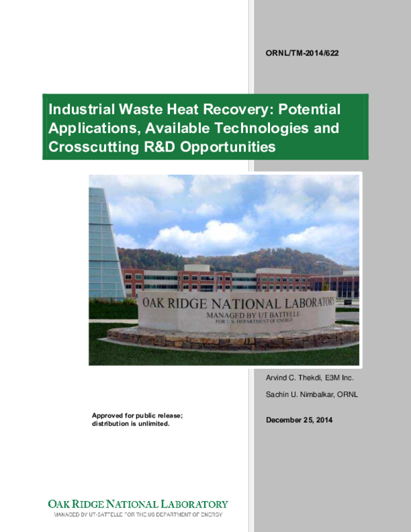 (PDF) Industrial Waste Heat Recovery