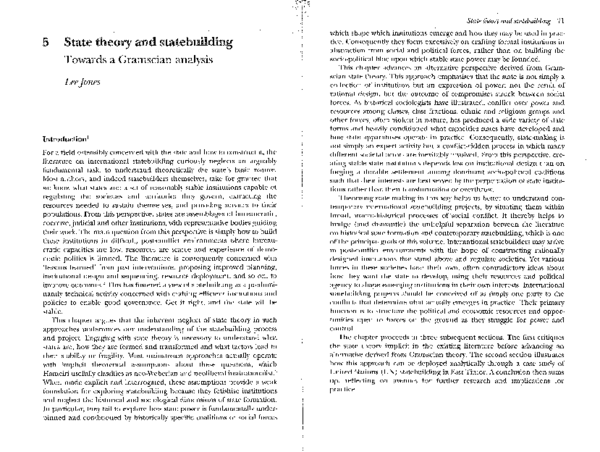 (PDF) State Theory and Statebuilding: Towards a Gramscian Approach