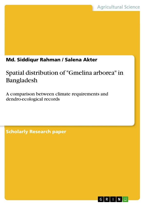 (PDF) Spatial distribution of Gmelina arborea in Bangladesh: a ...