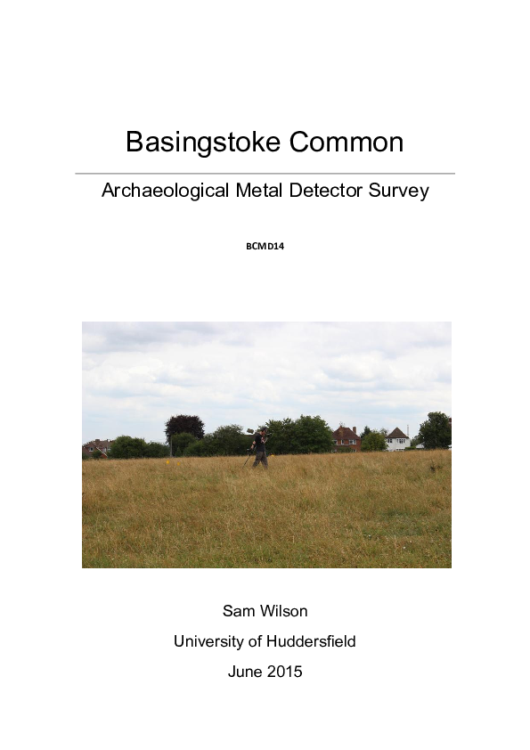 (PDF) Basingstoke Common Archaeological Metal Detector Survey