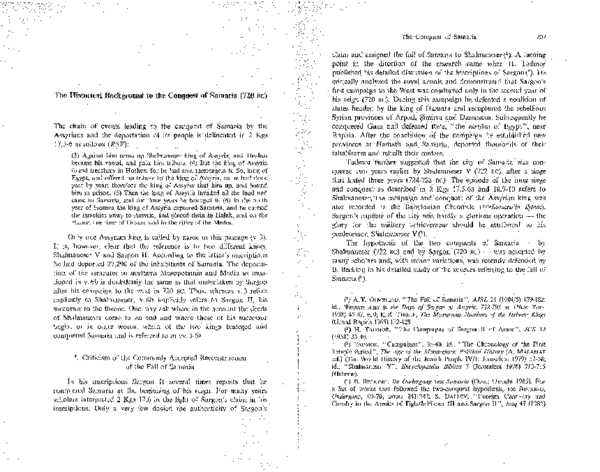 (PDF) The Historical Background of the Conquest of Samaria (720 BC ...