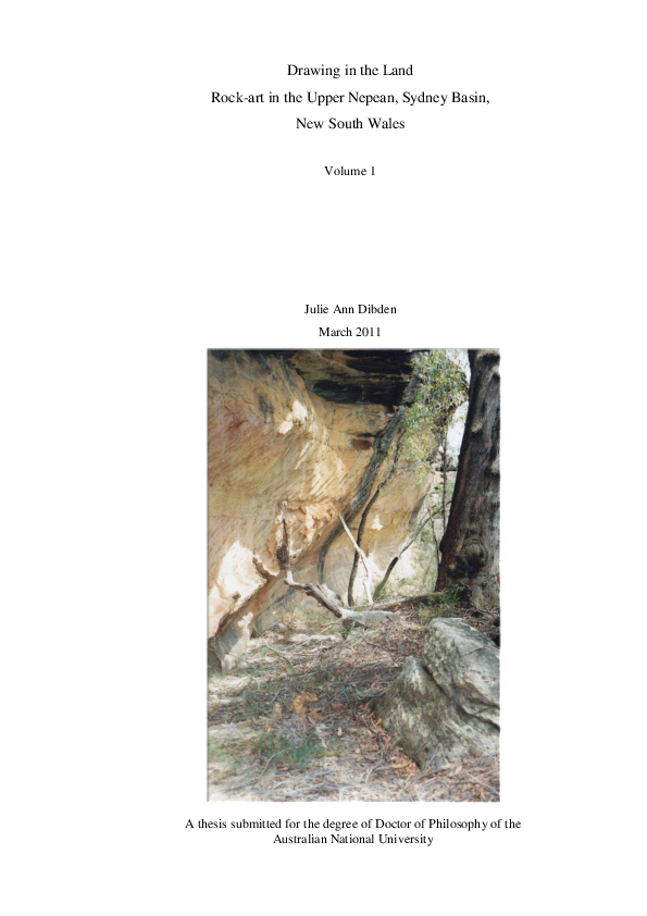 (PDF) Drawing in the Land Rock Art in the Upper Nepean, Sydney Basin ...