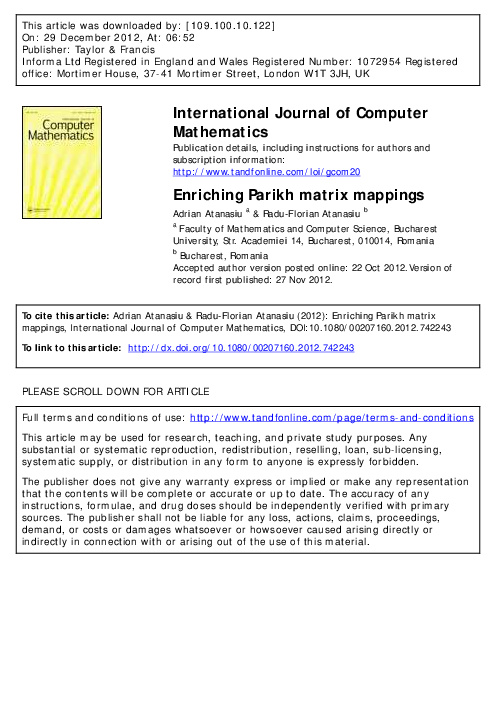 (PDF) Enriching Parikh matrix mapping