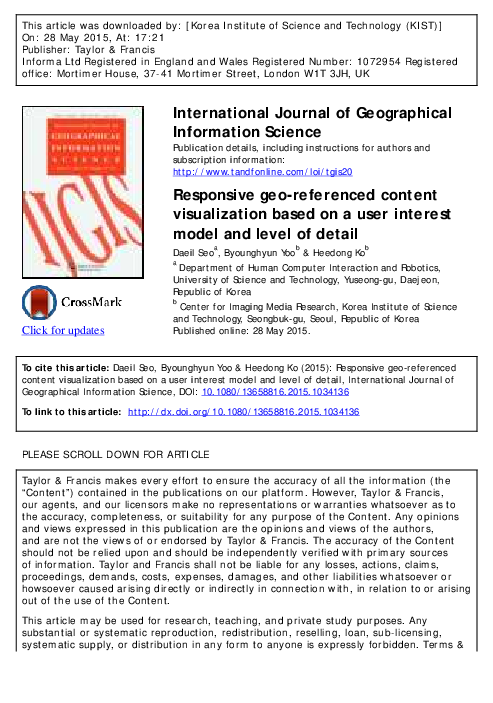 (PDF) Responsive geo-referenced content visualization based on a user interest model and level ...