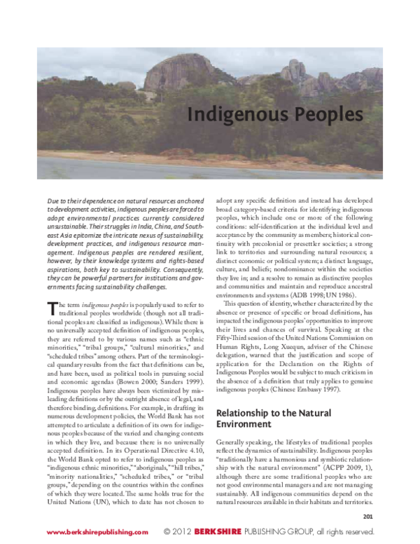 (PDF) Indigenous Peoples