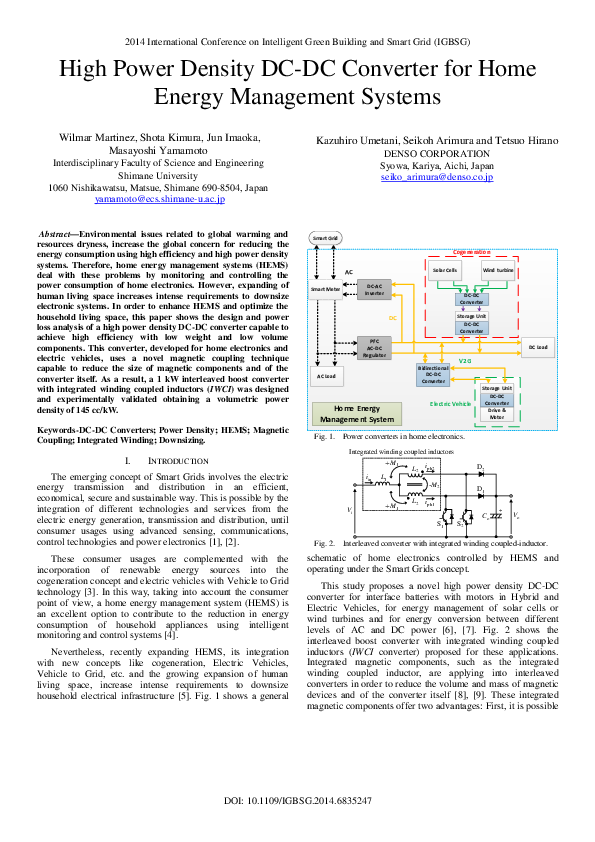 (PDF) High power density DC-DC converter for home energy management systems