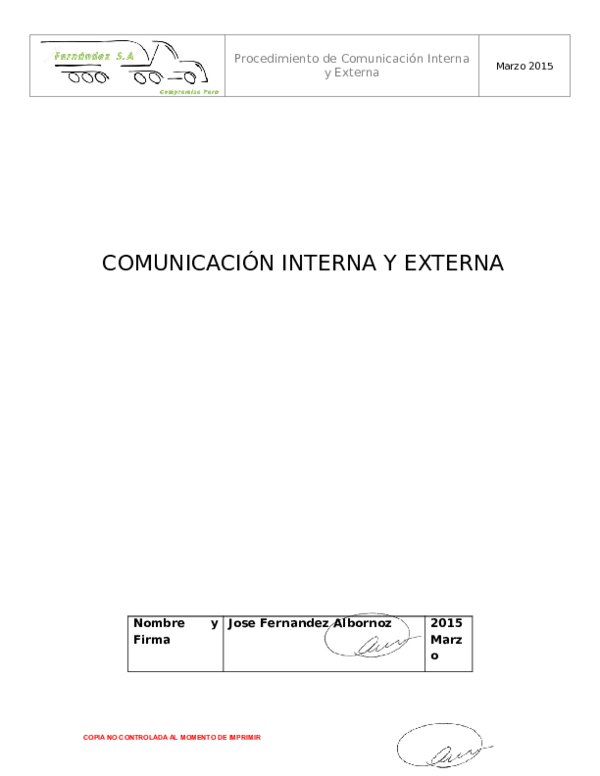 (DOC) COMUNICACIÓN INTERNA Y EXTERNA
