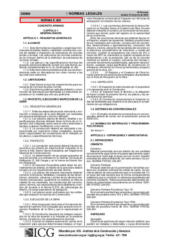 (PDF) NORMAS E-060 DE CONCRETO