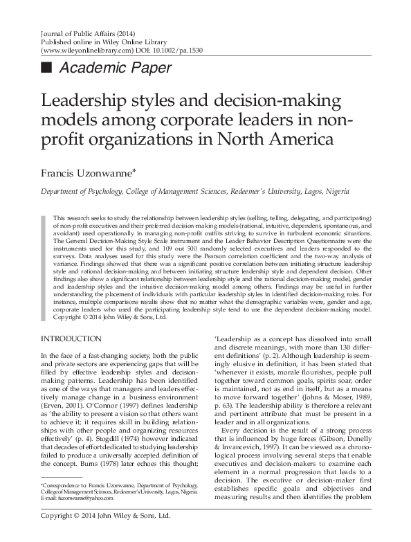 models of decision making pdf