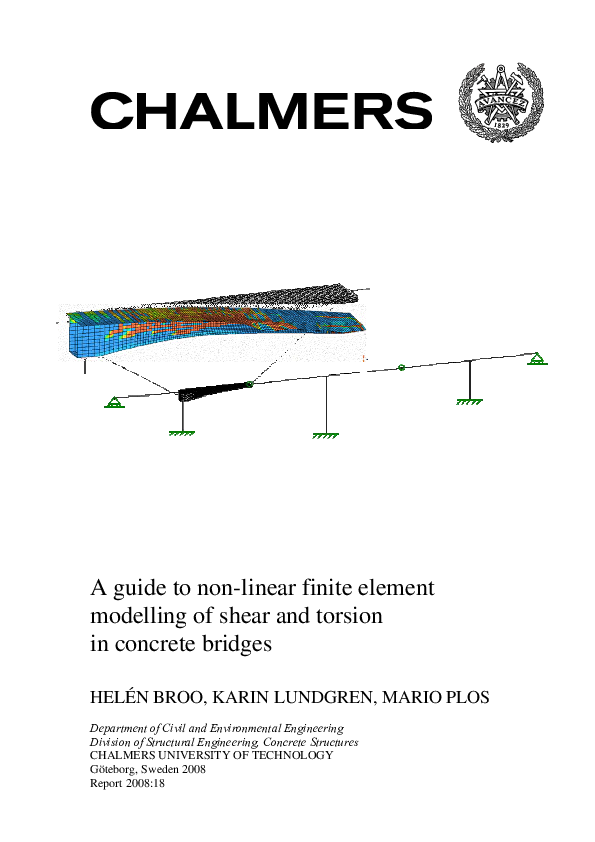 Pdf A Guide To Non Linear Finite Element Modelling Of Shear And