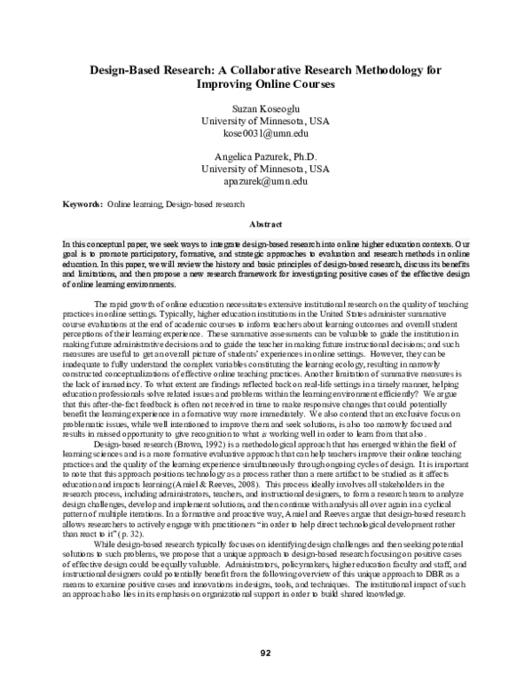 (PDF) Design-Based Research: A Collaborative Research Methodology for ...