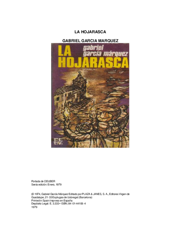(PDF) LA HOJARASCA GABRIEL GARCIA MARQUEZ