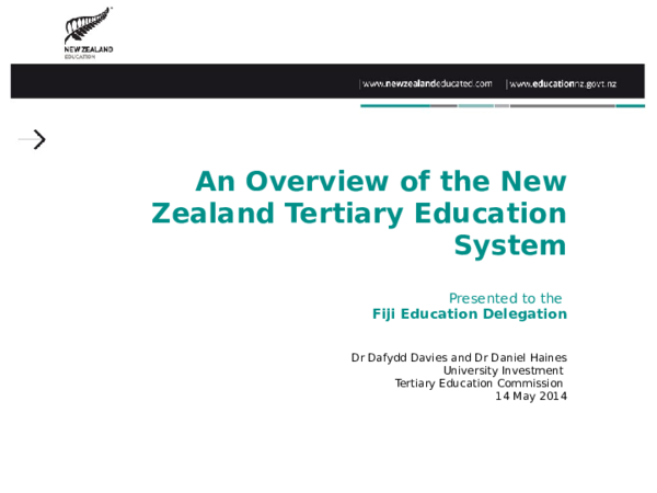 (PPT) An Overview of the New Zealand Tertiary Education System