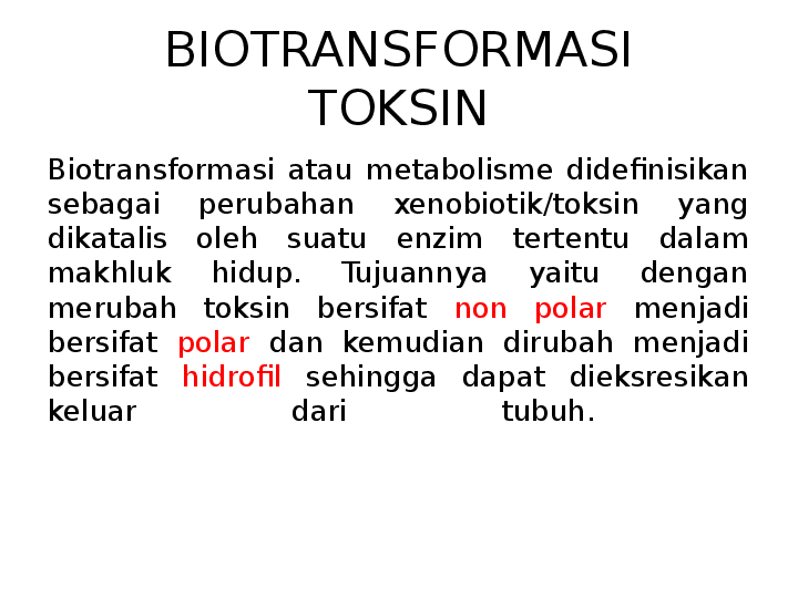 (PPT) Biotransformasi Toksikan