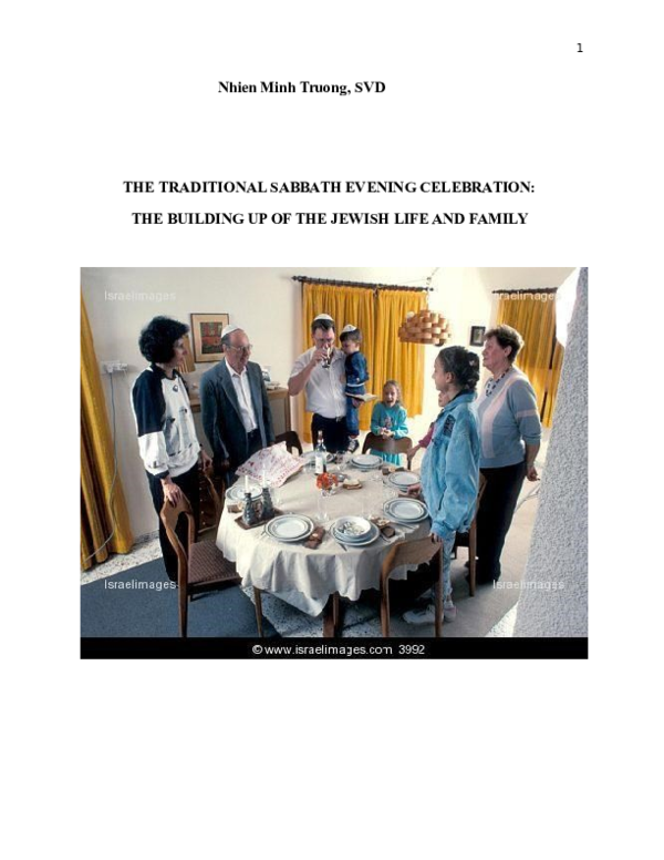 (DOC) THE TRADITIONAL SABBATH EVENING CELEBRATION: THE BUILDING UP OF ...