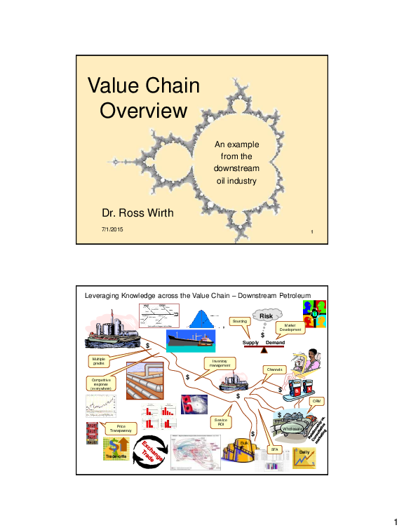 (PDF) Value chain overview: An example from the downstream oil industry