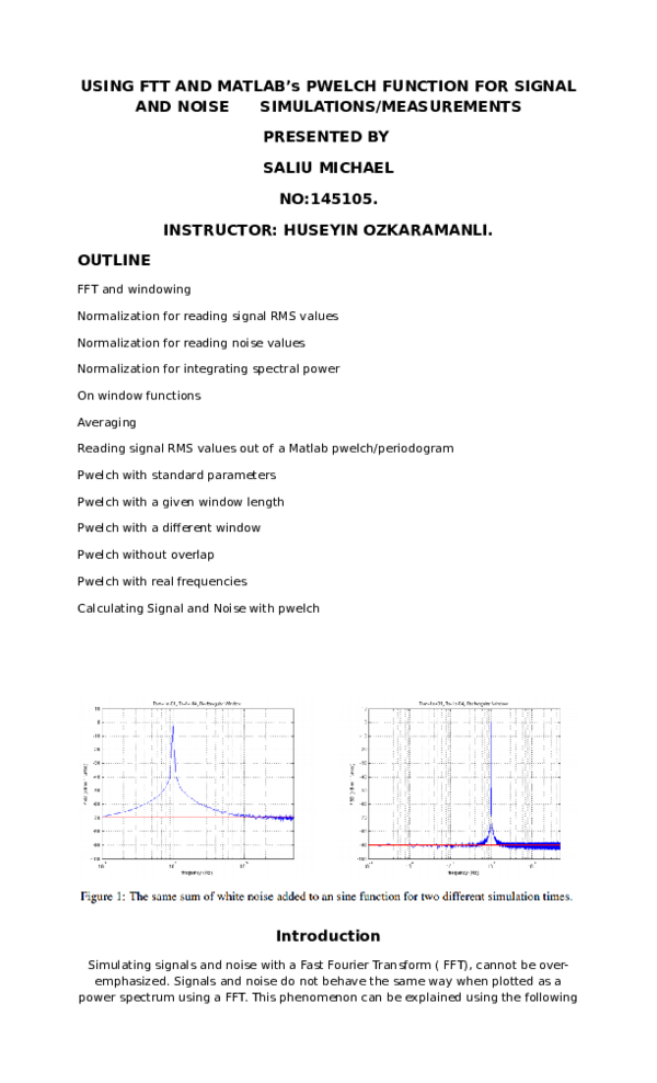 (DOC) How to use the FFT and Matlab