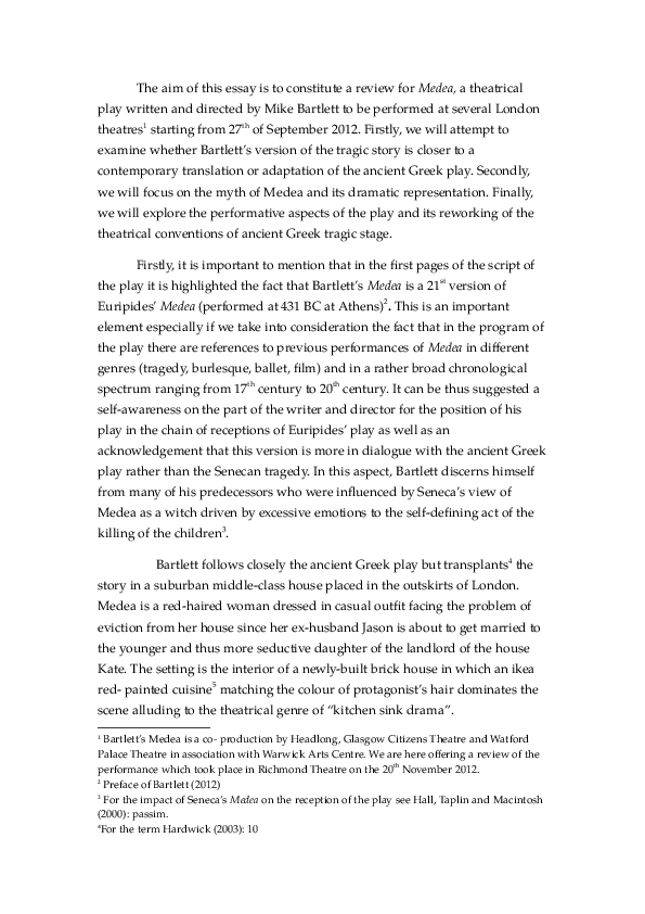 (DOC) Bartlett's Medea